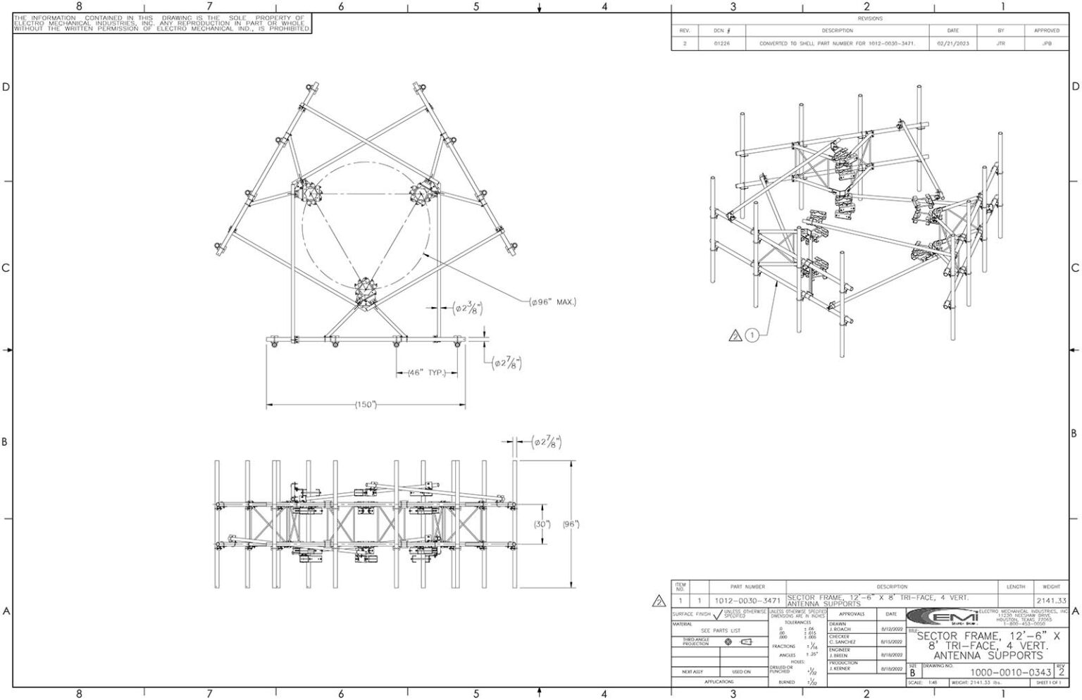 3 Sector, 4 Unit High-Capacity Tower Mount - Electro-Mechanical ...