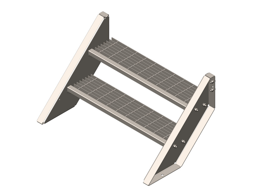 2-Step Stair Assembly, 42'' Wide - Electro-Mechanical Industries, Inc.